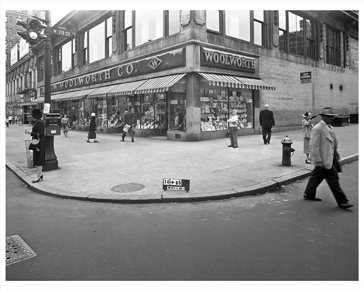 79th and Broadway Woolworth Building 1957 NYC — Old NYC Photos