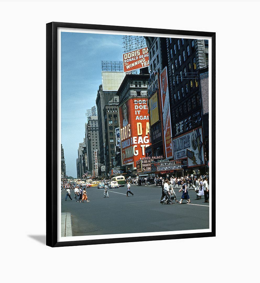 Times Square The Brass Rail New York City 1952 Framed Photo — Old NYC ...