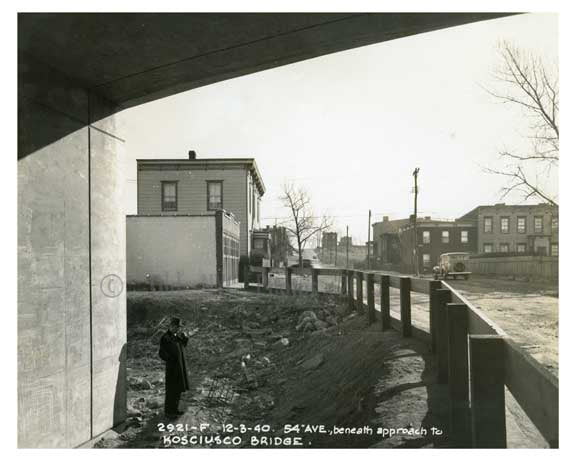 54th Avenue beneath the approach to Kosciusco Bridge - Maspeth Queens ...