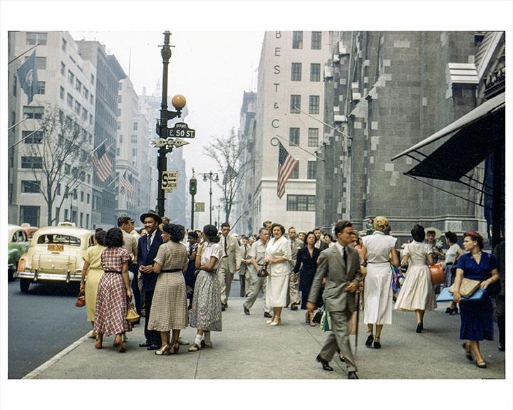 5th Avenue & 50th Street 1950s Manhattan — Old NYC Photos