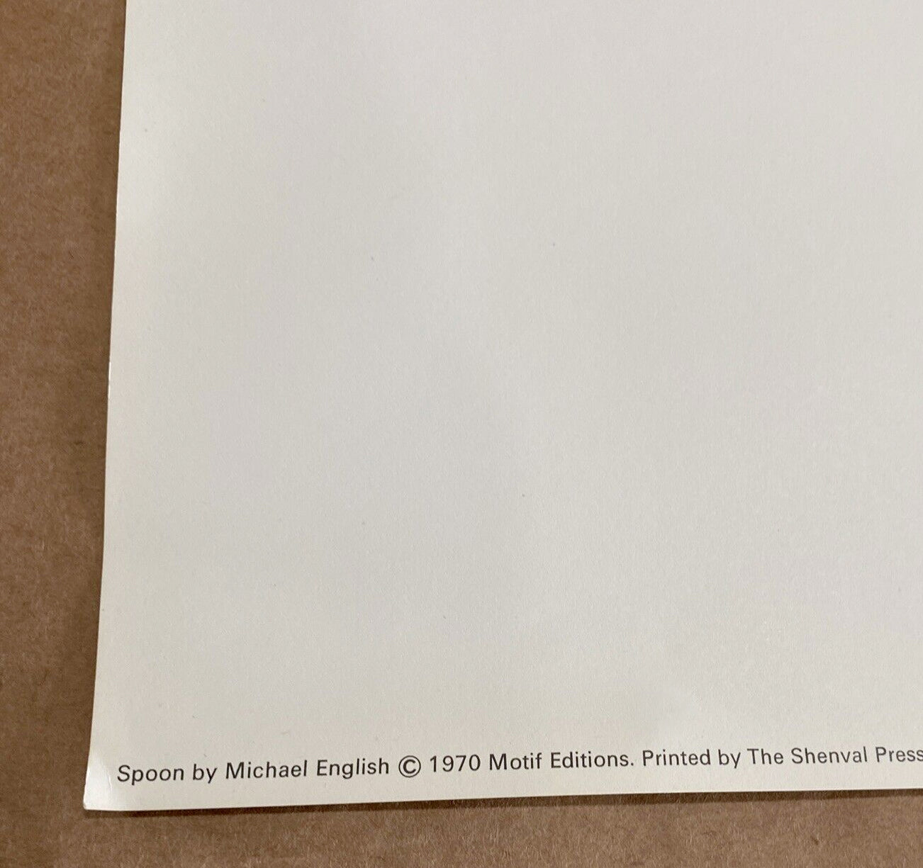 Michael English Vintage 1970 Fine Art Print Collectible Poster " Spoon ...