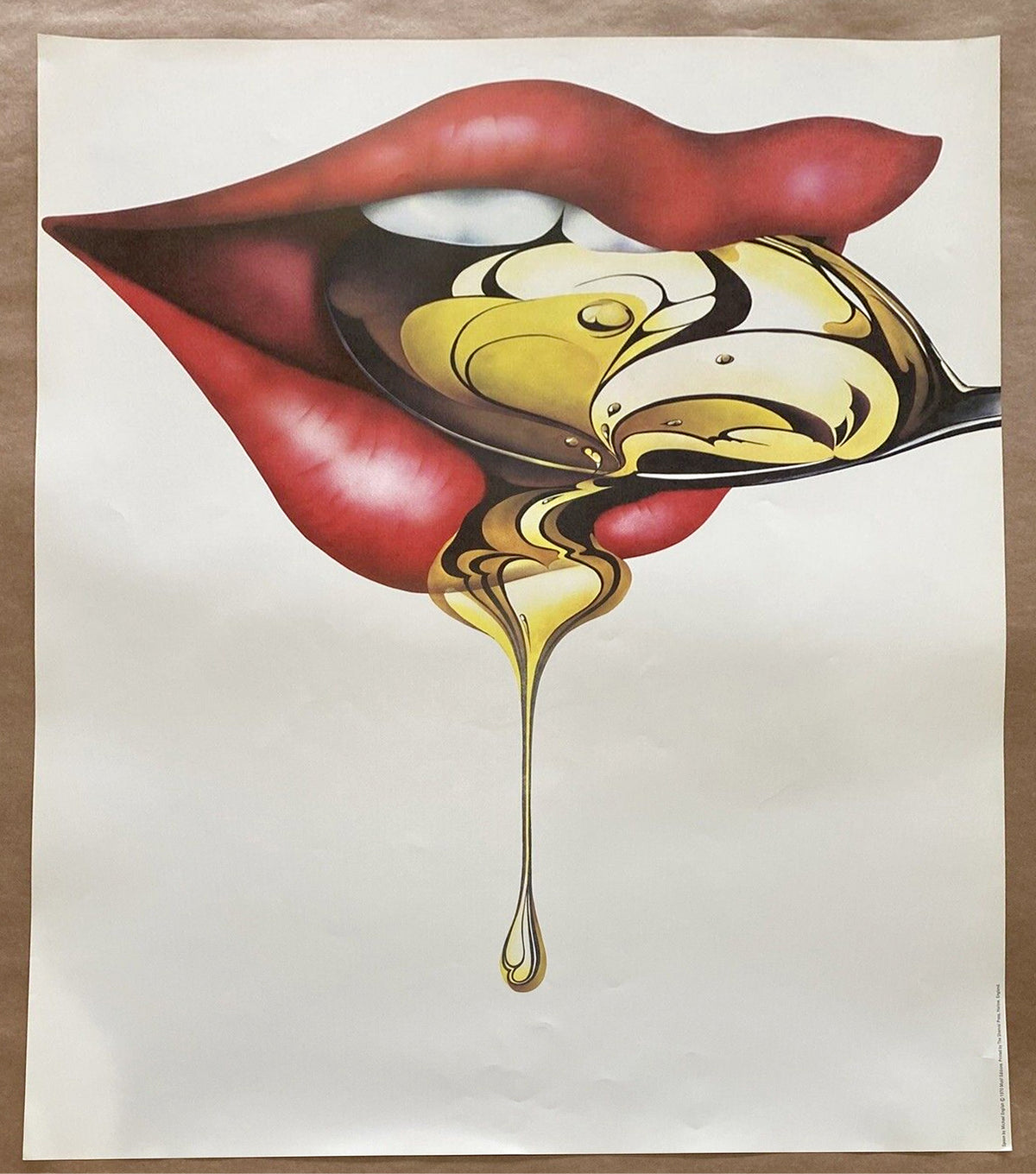 Michael English Vintage 1970 Fine Art Print Collectible Poster " Spoon ...