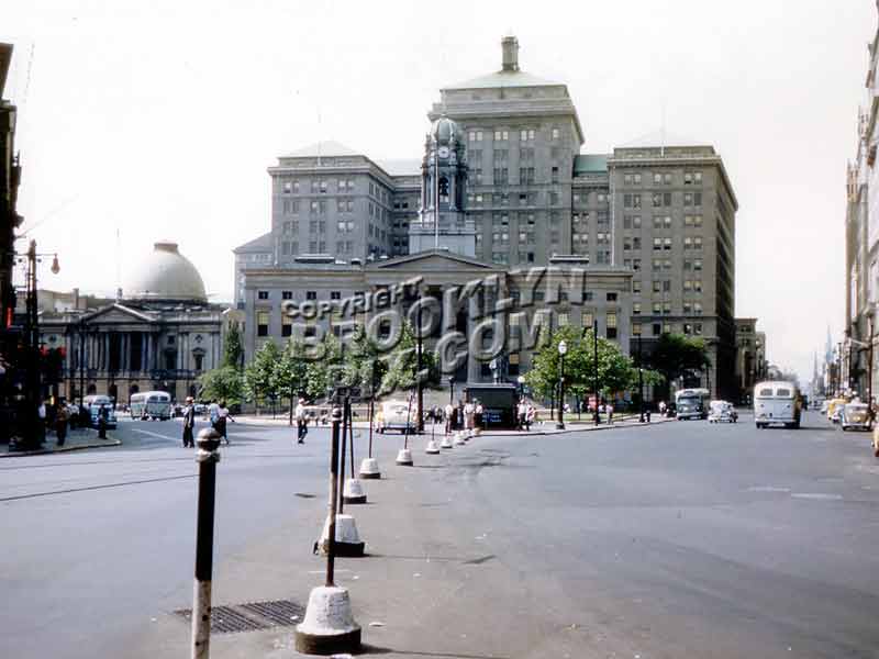Borough Hall and old Court House, 1951 — Old NYC Photos