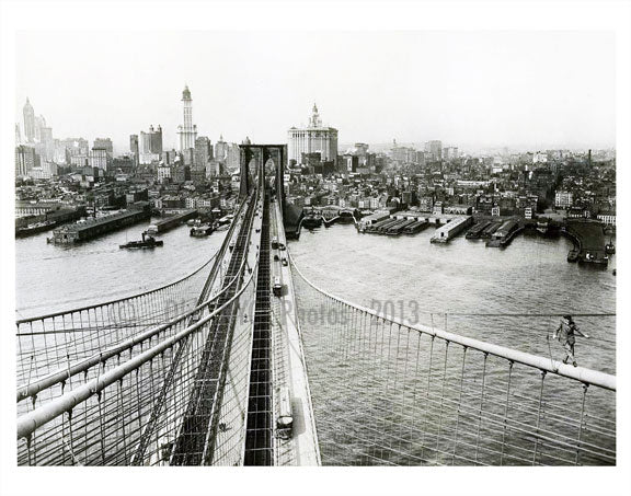 bridge walker on the Brooklyn Bridge — Old NYC Photos