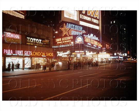 Times Square Simon Ackerman Clothes 1959 — Old NYC Photos