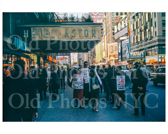 Times Square labor protest 1963 — Old NYC Photos
