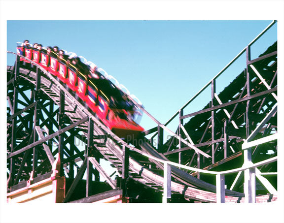 Coney Island Cyclone in action — Old NYC Photos