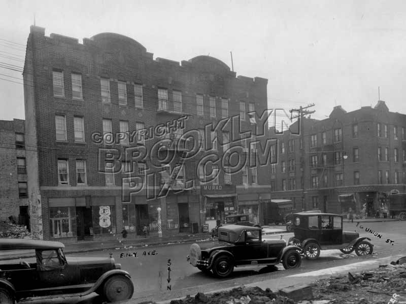 East New York Avenue at Union Street, 1928 — Old NYC Photos