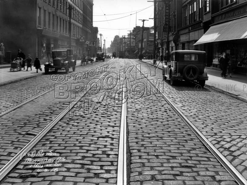 Manhattan Avenue near Milton Street, 1928 — Old NYC Photos