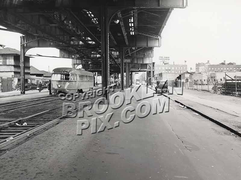 McDonald-Vanderbilt Line trolley bound for Coney Island seen at Kensin ...