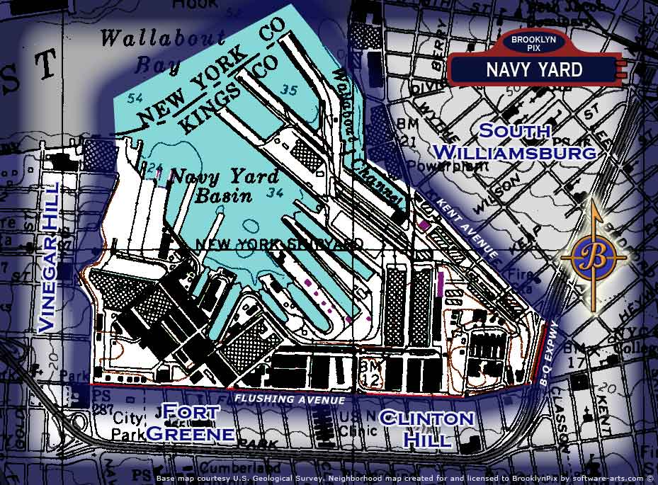 Navy yard area map — Old NYC Photos