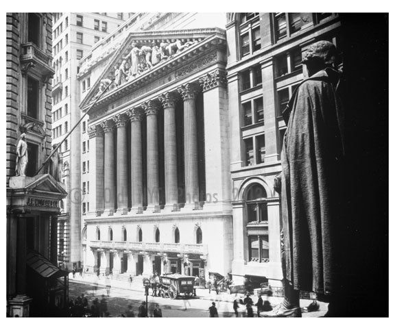 New York Stock Exchange - Wall & Broad Streets early 1900s — Old NYC Photos