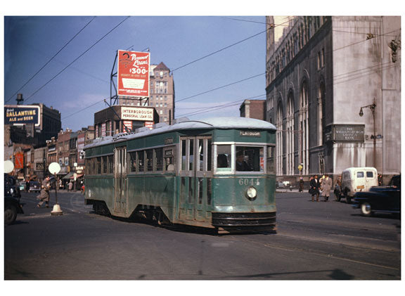 Trolley passing infront of Williamsburg Savings Bank — Old NYC Photos