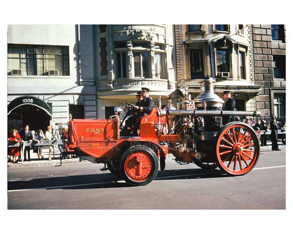 Vintage FDNY Fire truck - 5th Avenue Parade 1960s Manhattan — Old NYC ...