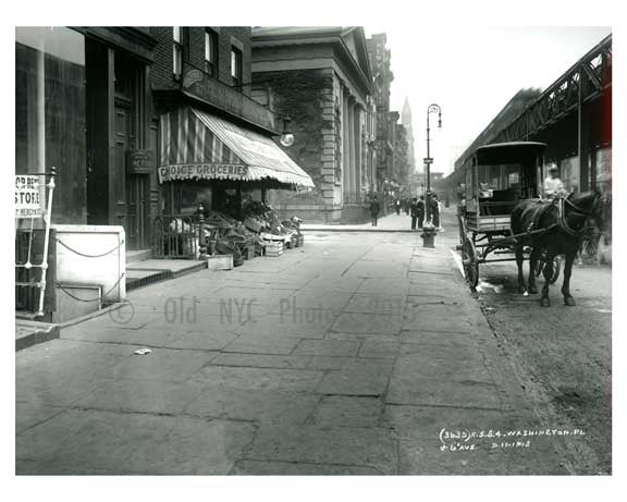 Washington Place & 6th Ave - Greenwich Village - Manhattan NYC 1913 A ...