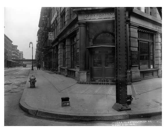West Broadway & Chambers Street - Tribeca Manhattan, NY 1914 C — Old ...