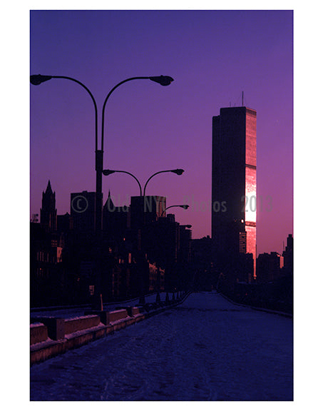 World Trade Center at sunset — Old NYC Photos